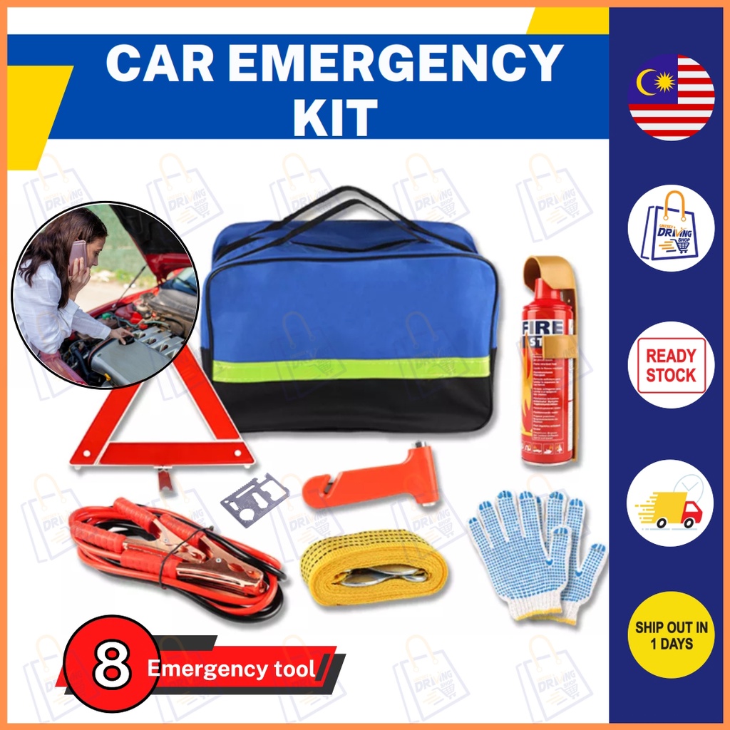 Emergency Car Kit Tool Multi Function First Aid Rescue Fire ...