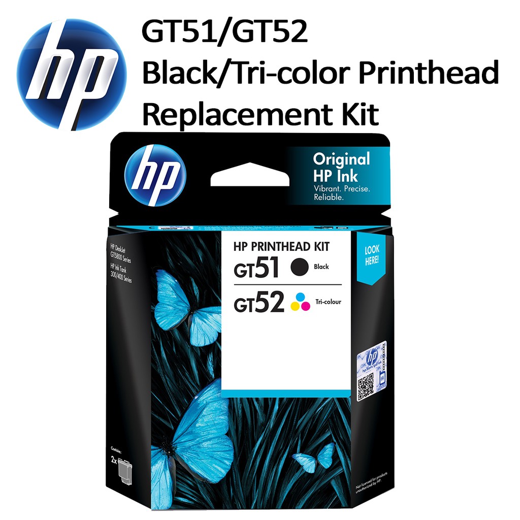 Original HP GT51/GT52 2-pack Black/Tri-color Printhead Replacement Kit ...