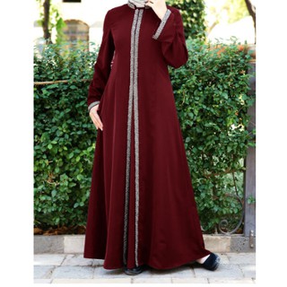 JUBAH ABAYA MUSLIMAH SIMPLE GLITTER PATTERN LINING | Shopee Malaysia