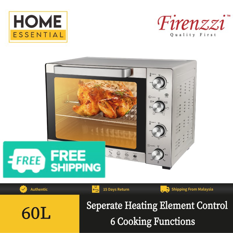 FIRENZZI Electric Oven with 6 Cooking Function (60L) TO-4060 | Shopee ...