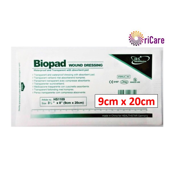Sterile BIOPAD Wound Dressing Waterproof plaster 9cmx20cm HS1109 One ...