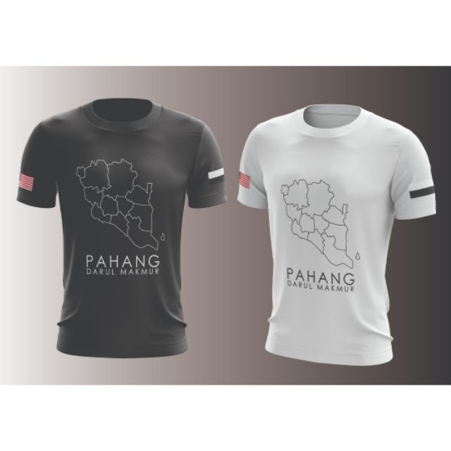 Pahang t-shirt / peta pahang / lengan kiri bendera pahang dan lengan ...
