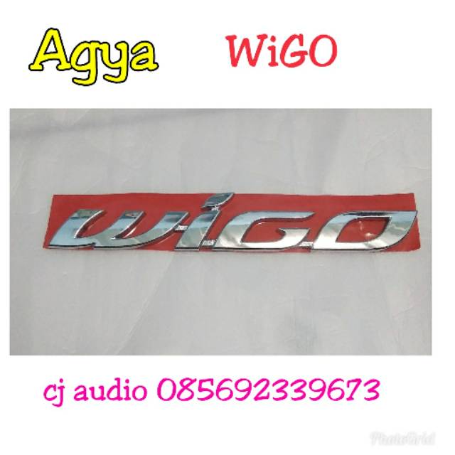 1Pc Wigo Logo Design Rear Door Emblem with Adhesive for Toyota Agya ...