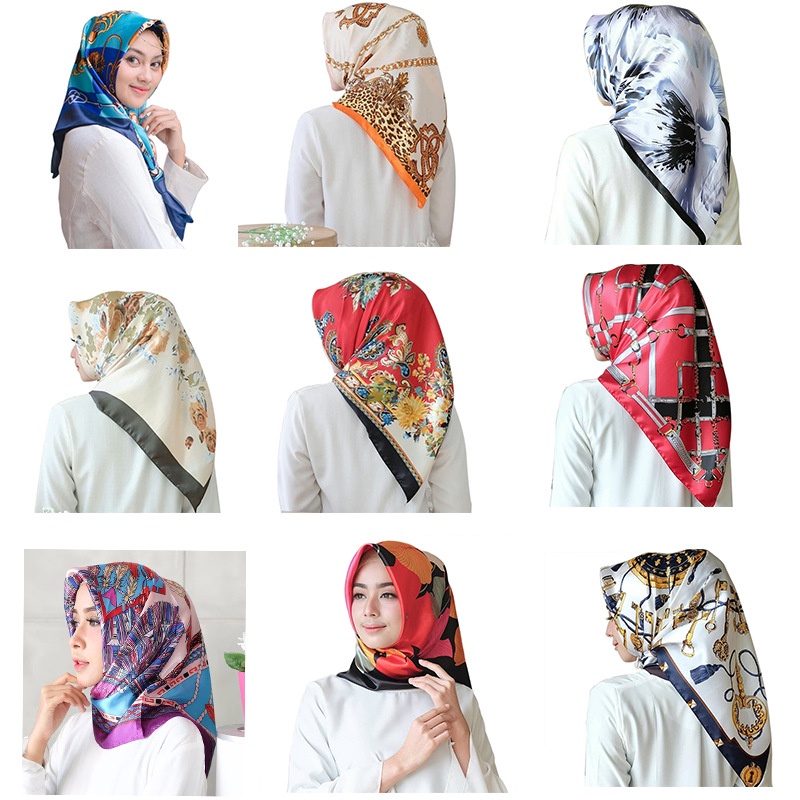 (Ready Stock) Tudung Bawal Tudung Satin Silk Corak Hijab Hot Design ...