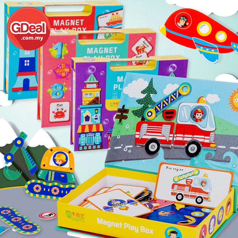 GDeal Early Educational Learning Wooden Magnetic Puzzle Kid Creative ...