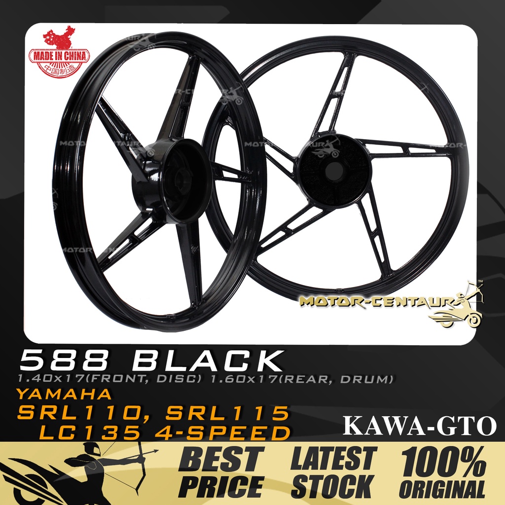 RIM KAWA-GTO SPORT RIMS 588 1.40X17(DISC, F) 1.60X17(DRUM, R) FOR ...
