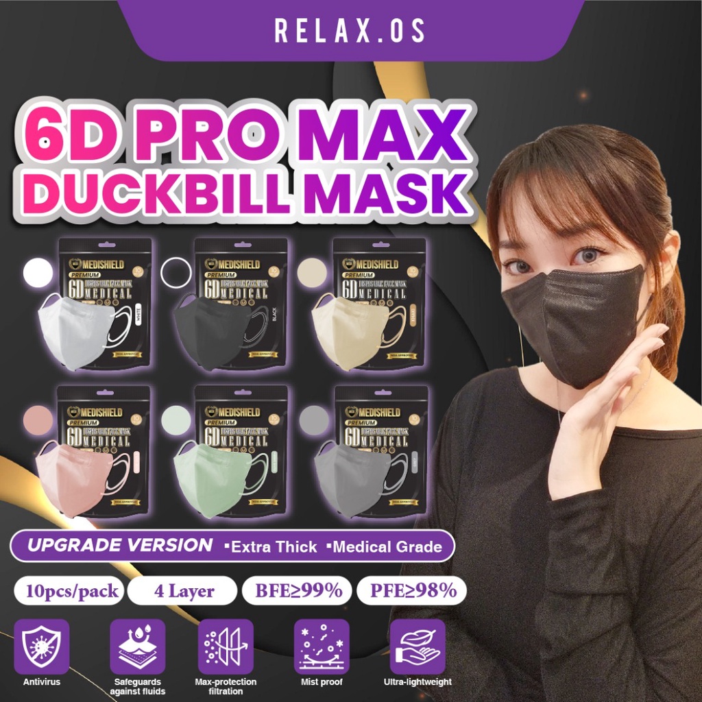 READY STOCK Mask Duckbill mask 3D Disposable 4 layer mask Upgraded Slim ...