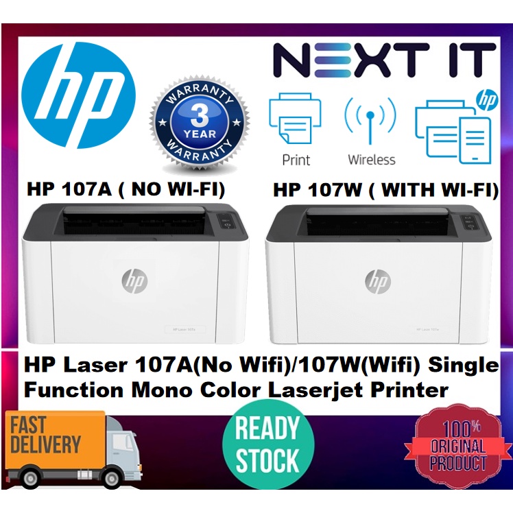 [READY STOCK] HP 107A (No WIFI) /107W (WIFI) Single Function Mono ...