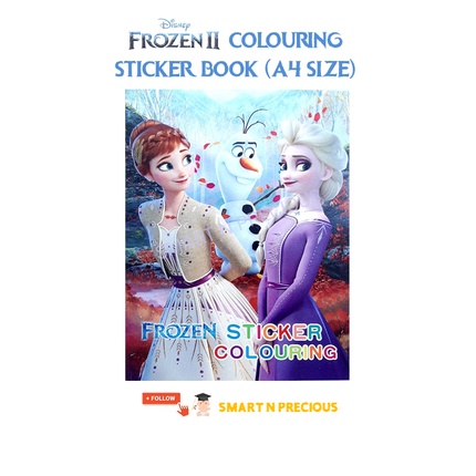 Disney Frozen Colouring Sticker Book Art and Craft Gift for Kids 冰雪奇缘 ...
