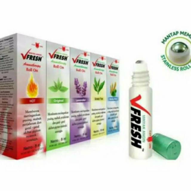 Cap Lang V Fresh Aromatherapy Roll On 8 Ml Shopee Malaysia
