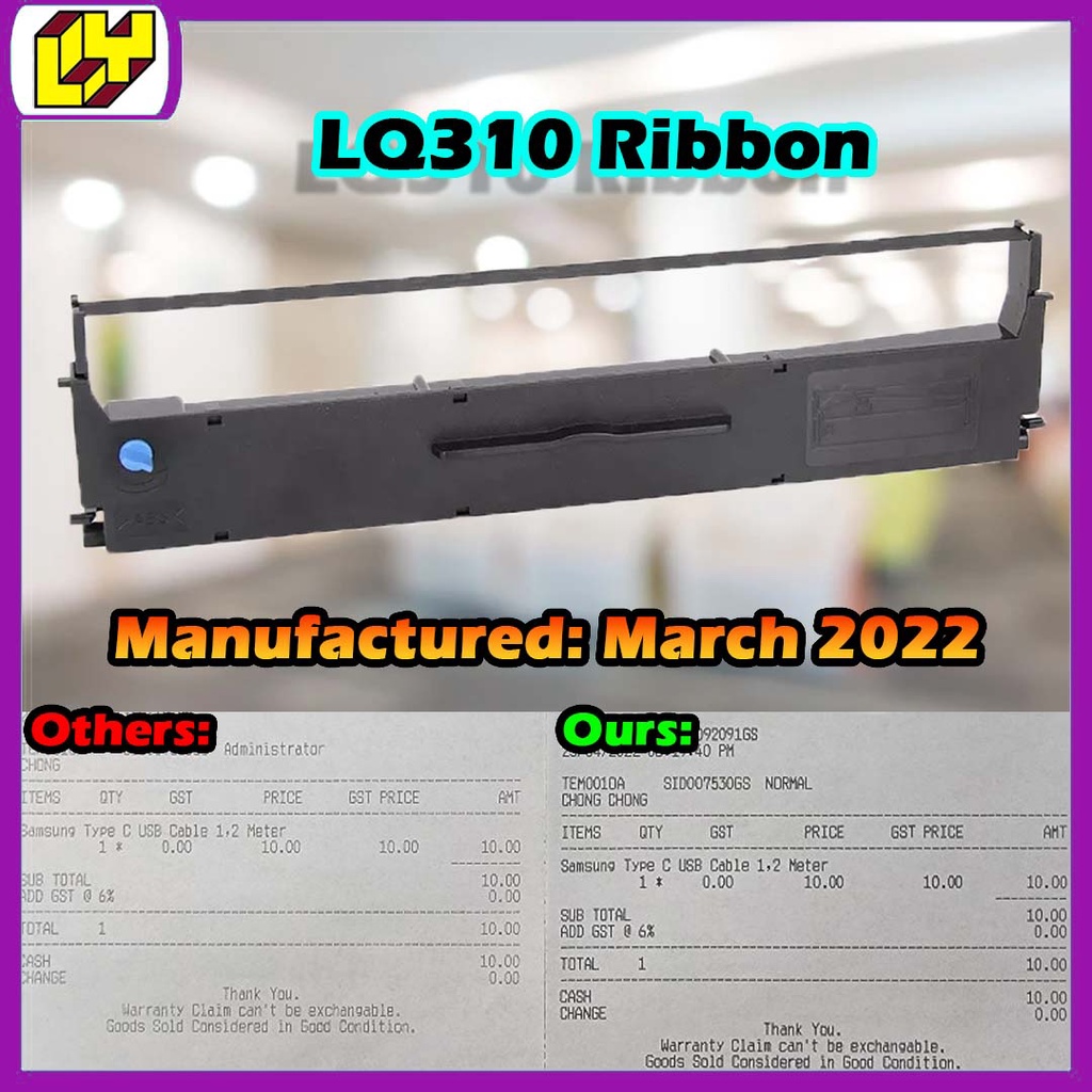 Epson LQ-310 Ribbon Cartridge S015639 S015634 LQ310 Ink Ribbon For Dot ...