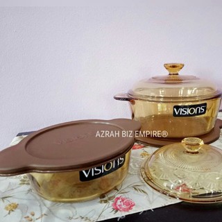 (LOOSE) 0.8L-2.25L VISIONS VERSA POT COOKWARE / PERIUK KACA VISIONS ...