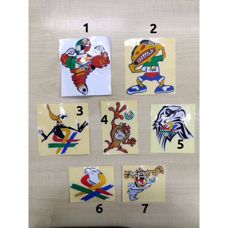 Sticker benetton pangkah orang kuat gigi burung itik taz mania stiker ...