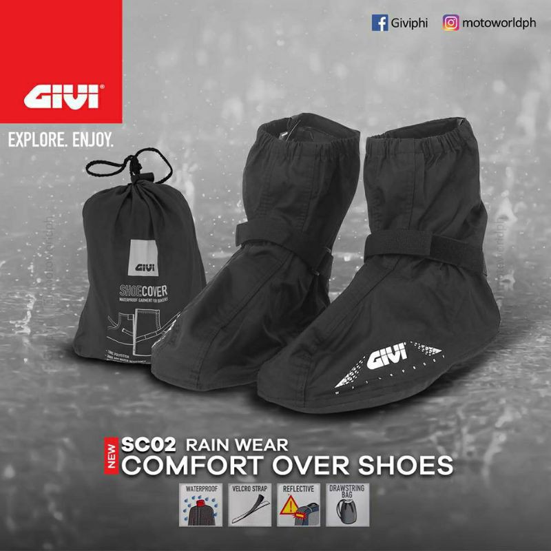 GIVI WATERPROOF SHOE COVER SC02 / GIVI RAIN SHOE SC02 100%ORIGINAL (L-3XL) | Shopee Malaysia
