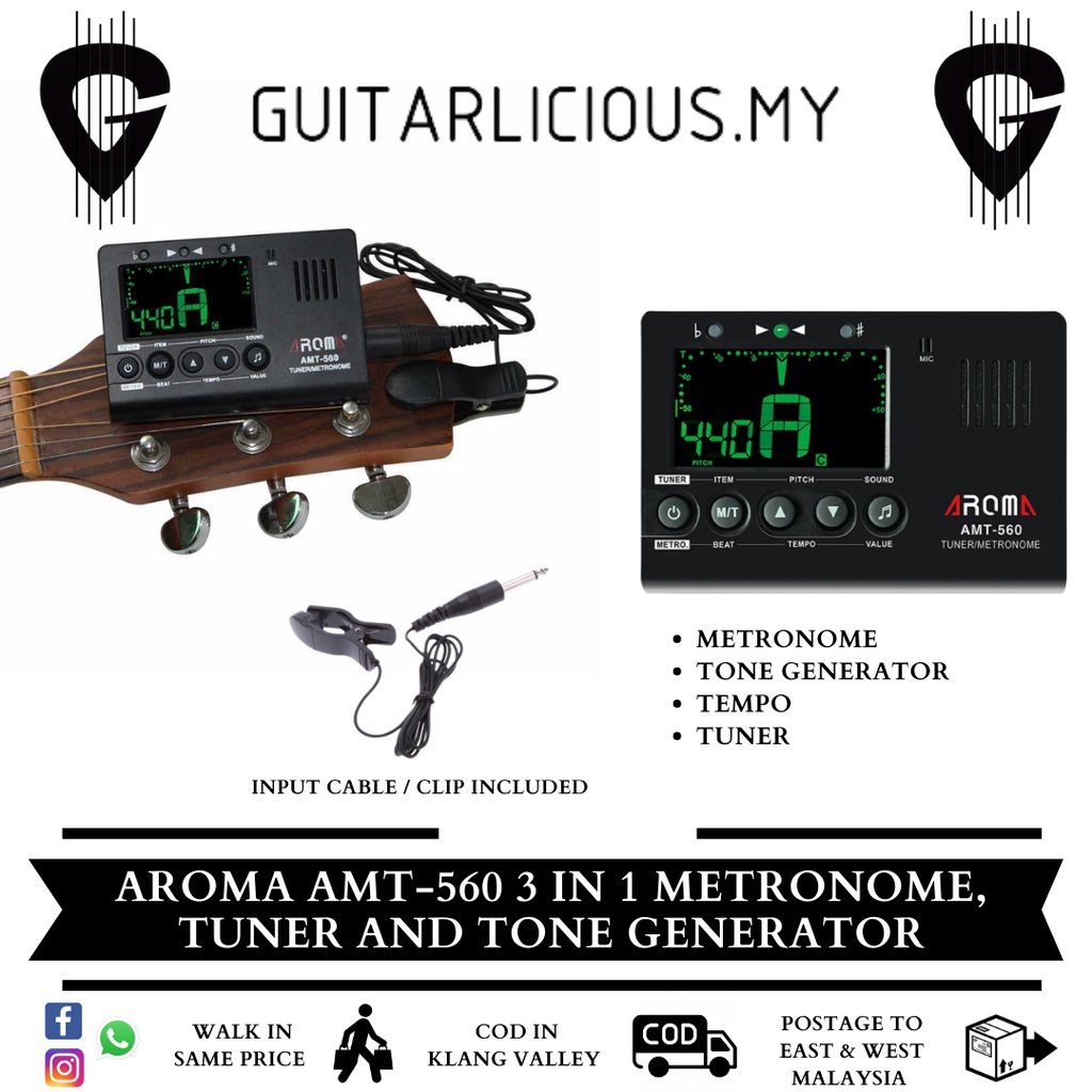 Aroma AMT560 3 in 1 Metronome, Tuner and Tone Pitch Generator (AMt-560 / AMT 560 ) | Shopee Malaysia