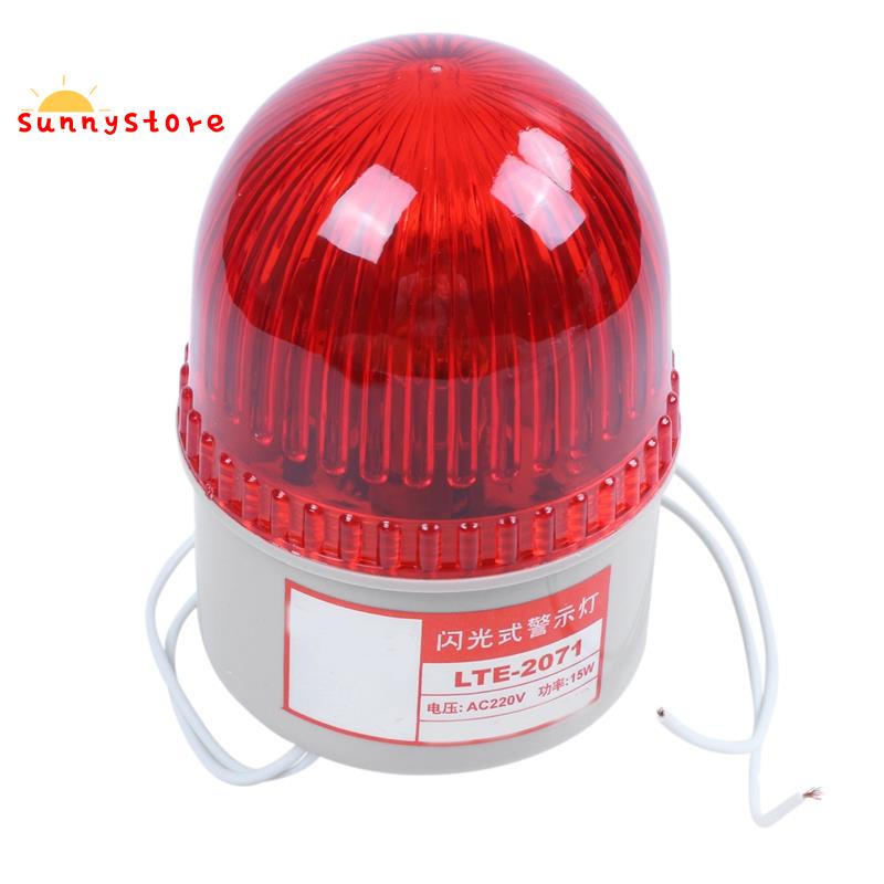 AC 220V 15W Red Light Industrial Signal Tower Flash Warning Lamp ...