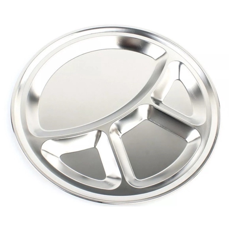 32cm Stainless Steel 4 Compartmental Roti Canai Tray/Plate/ Food ...
