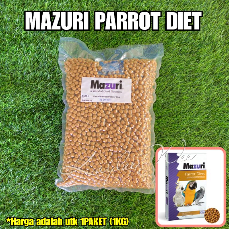 📣📣CLEARANCE SALES 📣📣MAZURI PARROT DIET 1KG EXP JANUARY 2023 | Shopee ...