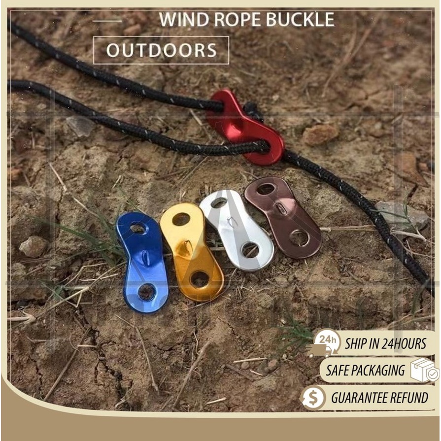 Aluminum Anti-Slip Rope Tensioner Camping Flysheet Tent Paracord Buckle ...