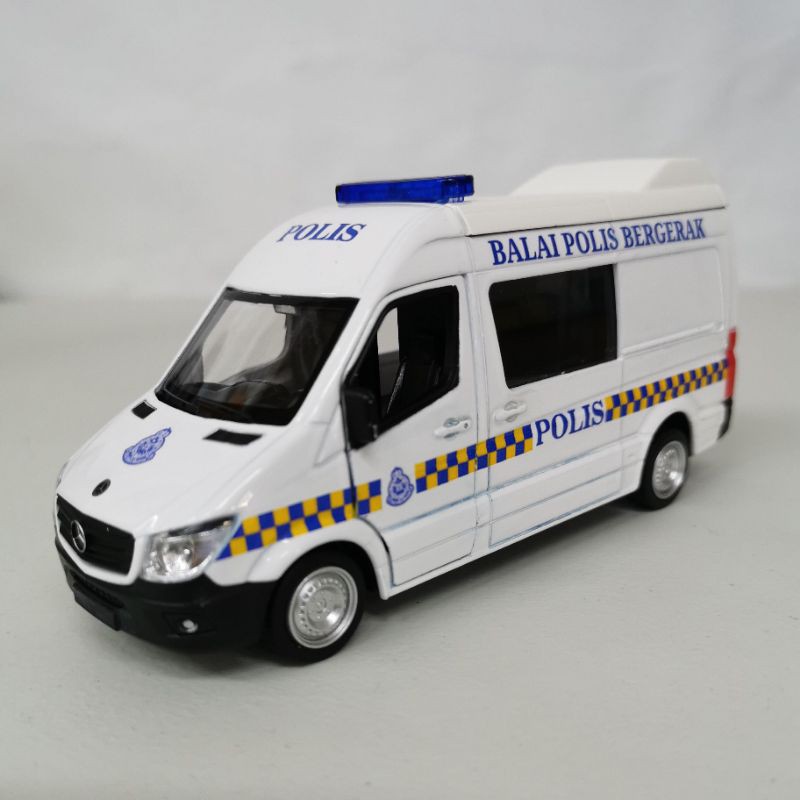 Van polis Pdrm malaysia, van balai polis bergerak 1:32 die cast car ...