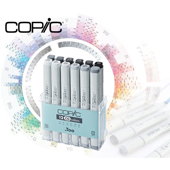 Copic Marker Cool Grey series 12 colors set | Shopee Malaysia