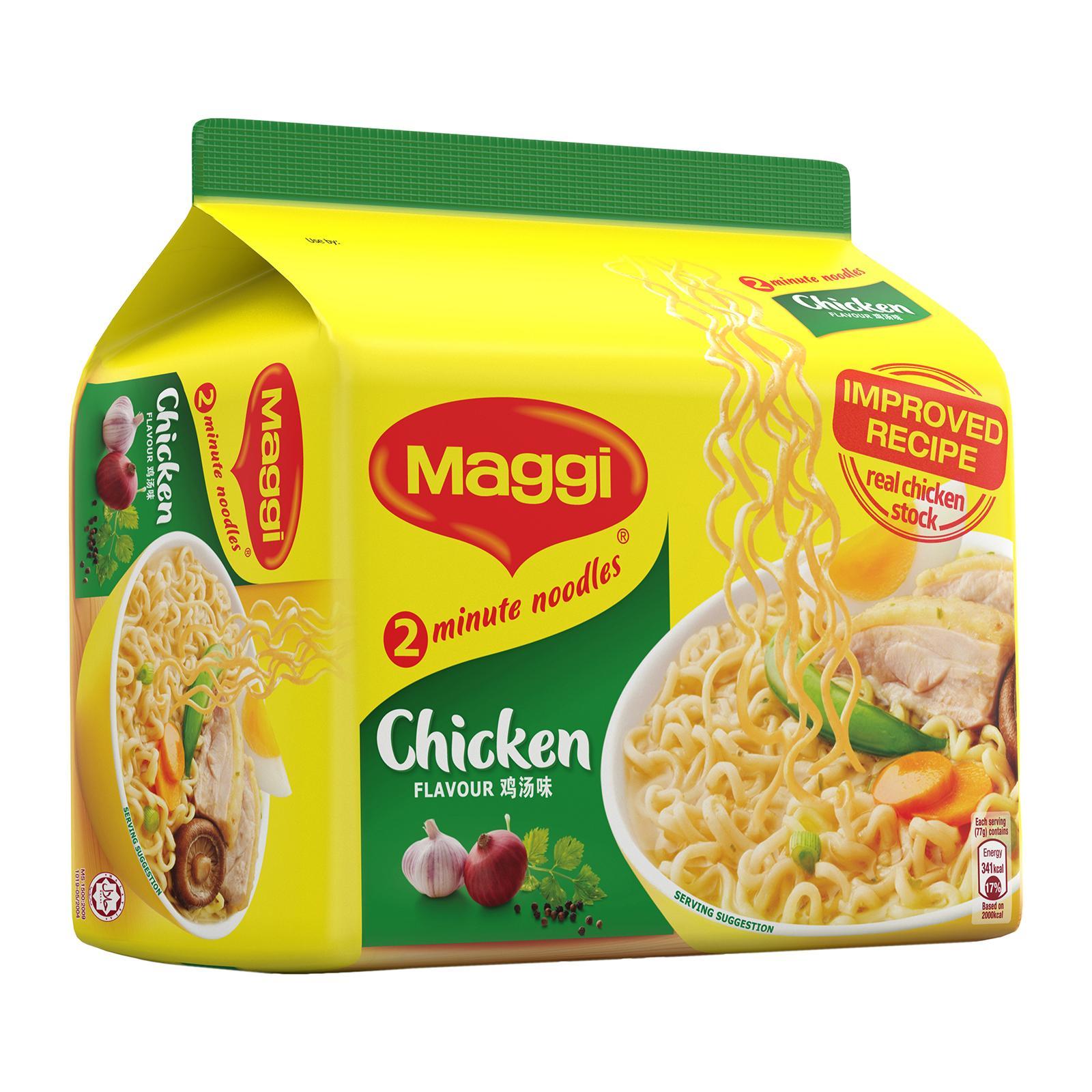 Maggi Chicken 2 Minute Noodles 5 x 77g | Shopee Malaysia