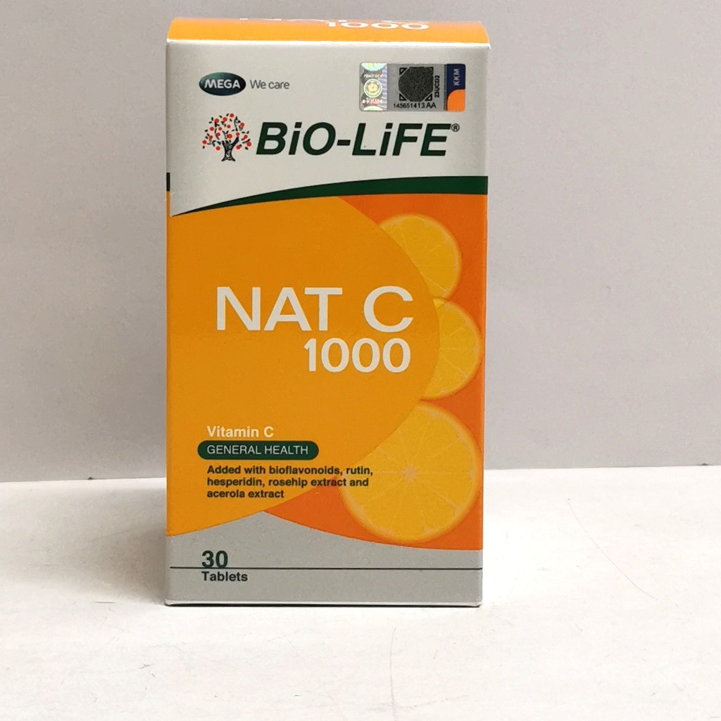 Bio-Life Nat C (Vitamin C) 1000mg tablet 30tab (Exp 10/2023) | Shopee ...