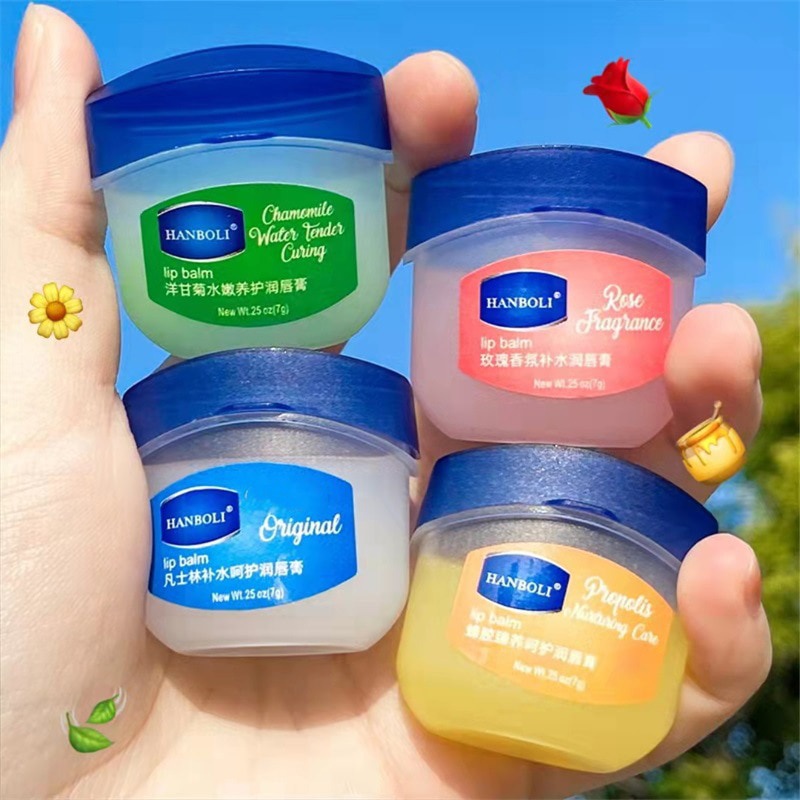 SD Hanboli Vaseline Lip Balm Moisturizing Lip Mask Pure Petroleum Jelly Lip Therapy 7 Gram Anti ...