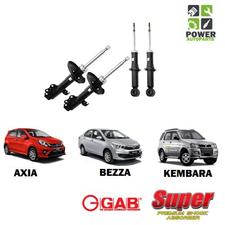 PERODUA AXIA BEZZA KEMBARA GAB ABSORBER FRONT REAR DEPAN BELAKANG 100% ...