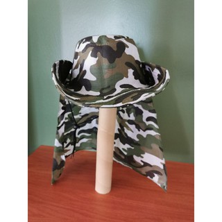 Topi Askar Kain /Topi Kerja Hadang Panas /Topi Pancing Ikan/Army Hat ...