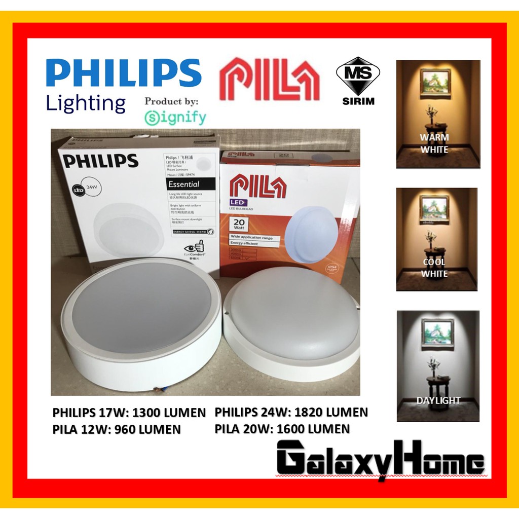 🌟CONCRETE CEILINGS🌟 PHILIPS MESON [24w 9''] [17w 7”] PILA [12W 6"] [20W ...