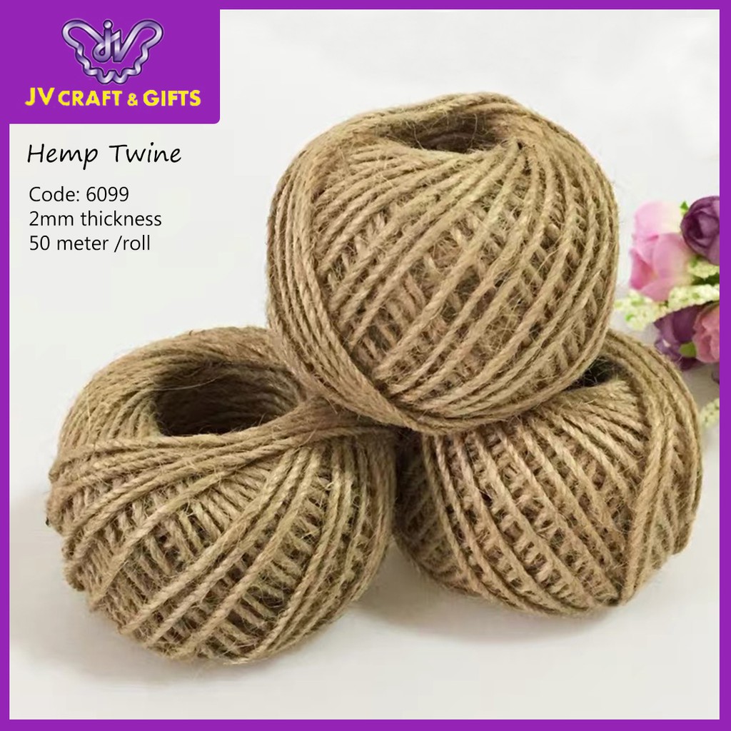 50M Natural Brown Jute Hemp Rope Twine String Cord Craft Making DIY ...