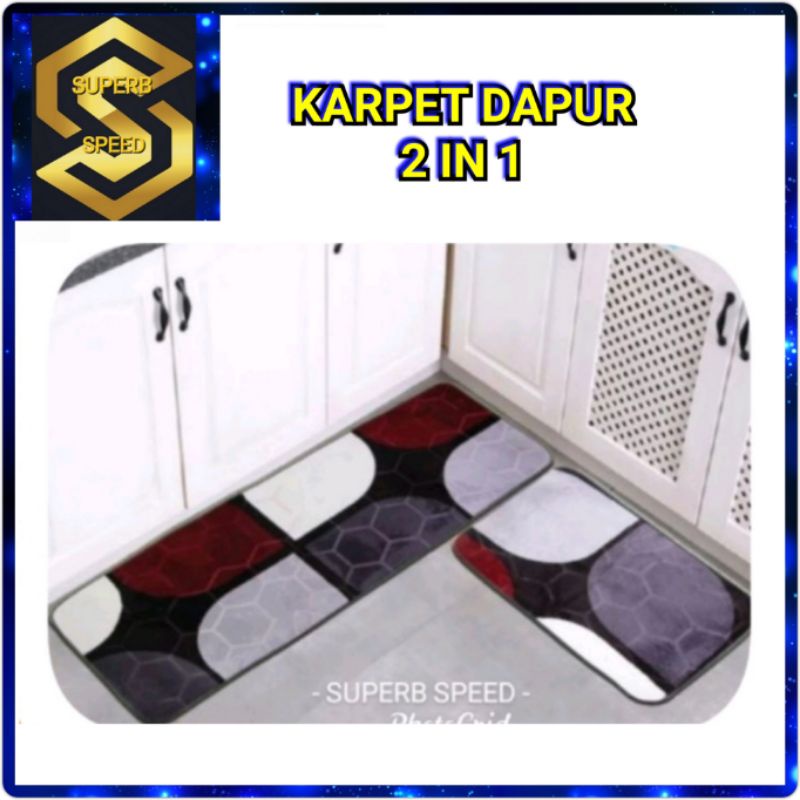 CARPET KITCHEN MAT / KARPET ALAS DAPUR 2 IN 1 - READY STOCK | Shopee ...
