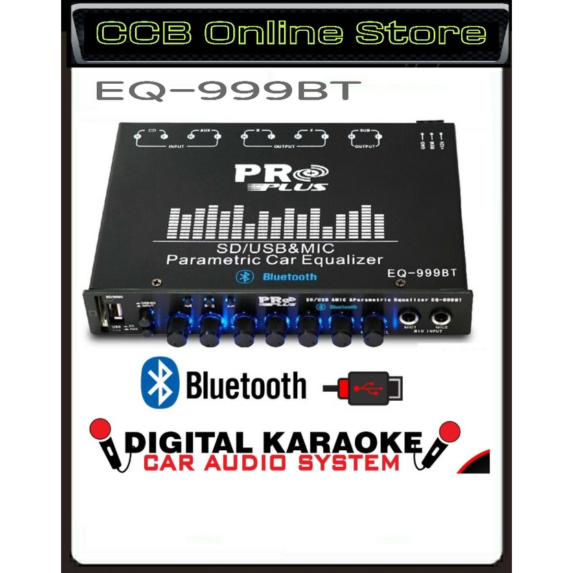 Proplus Eq 999bt 4 Band Parametric Equalizer With Bt Usb Sd Double Mic Input Shopee Malaysia