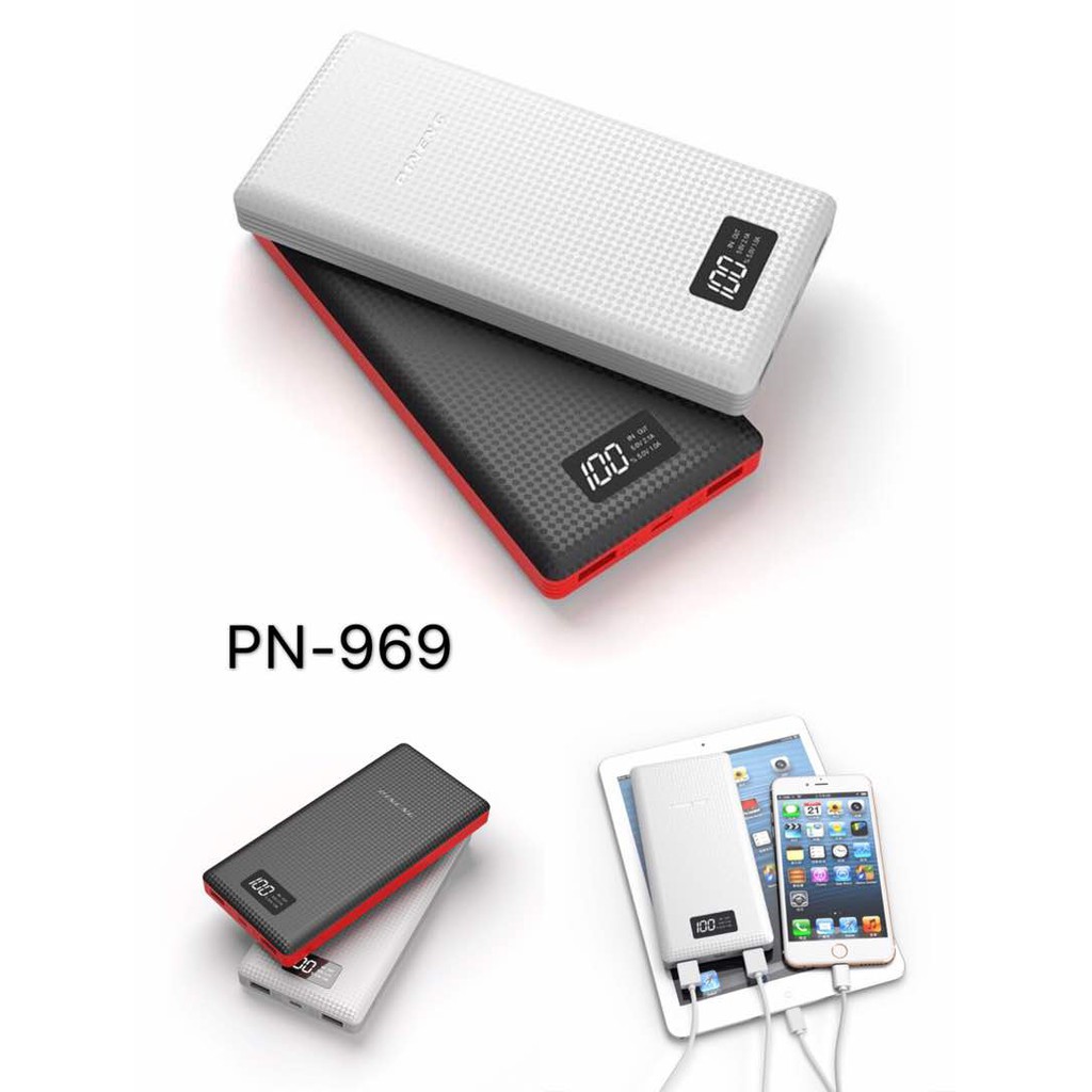 Pineng Power Bank PN969 20000mAh ORIGINAL BLACK - 1 Year Warranty ...