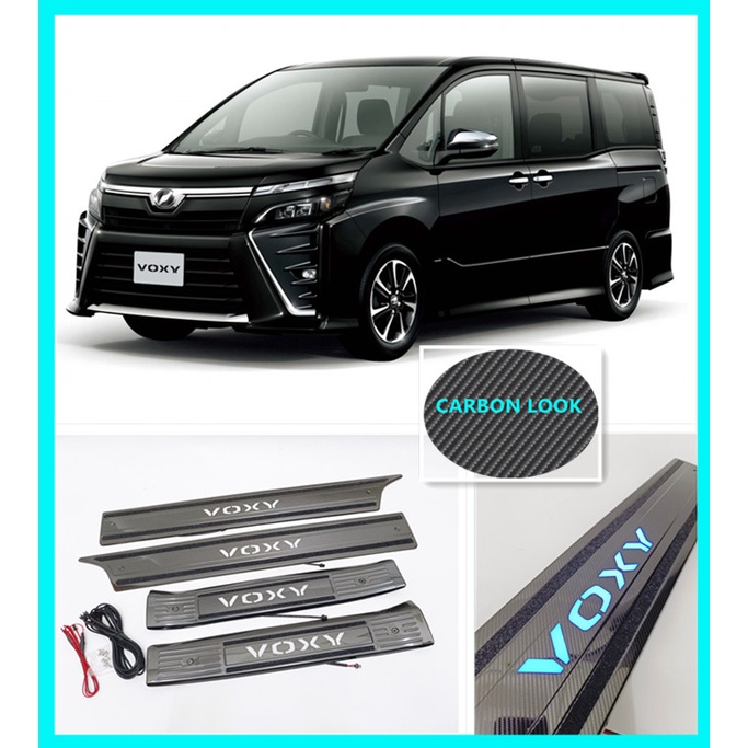 TOYOTA VOXY 80 2015-2021 INTERIOR SIDE SILL PLATE WITH LED BLUE 4 PCS ...