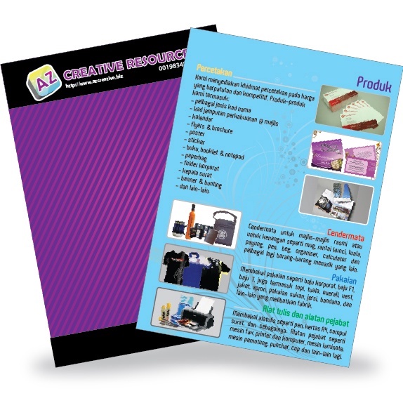 A4 Flyer, Pamplet, Brosur Printing Full Colour / Own design / 128gsm ...