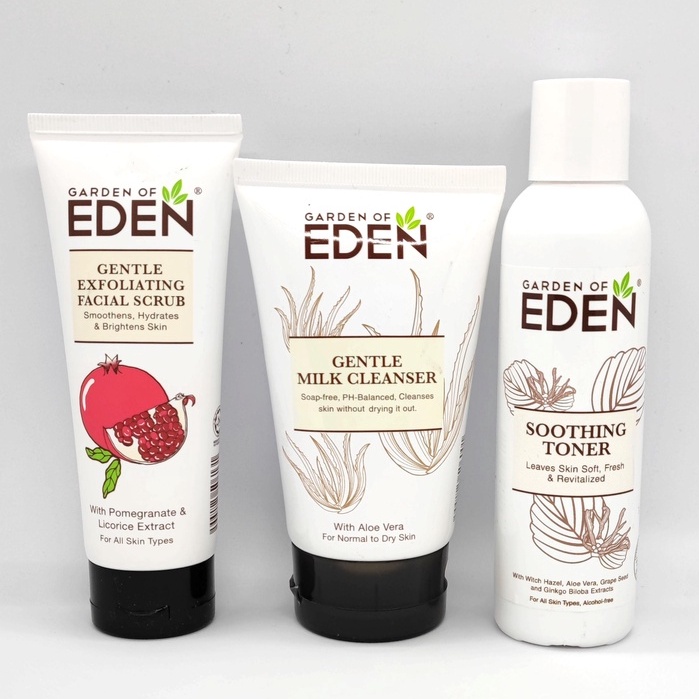 Garden of Eden Cleansing Skincare Range (Cleanser/ Toner/ Scrub ...
