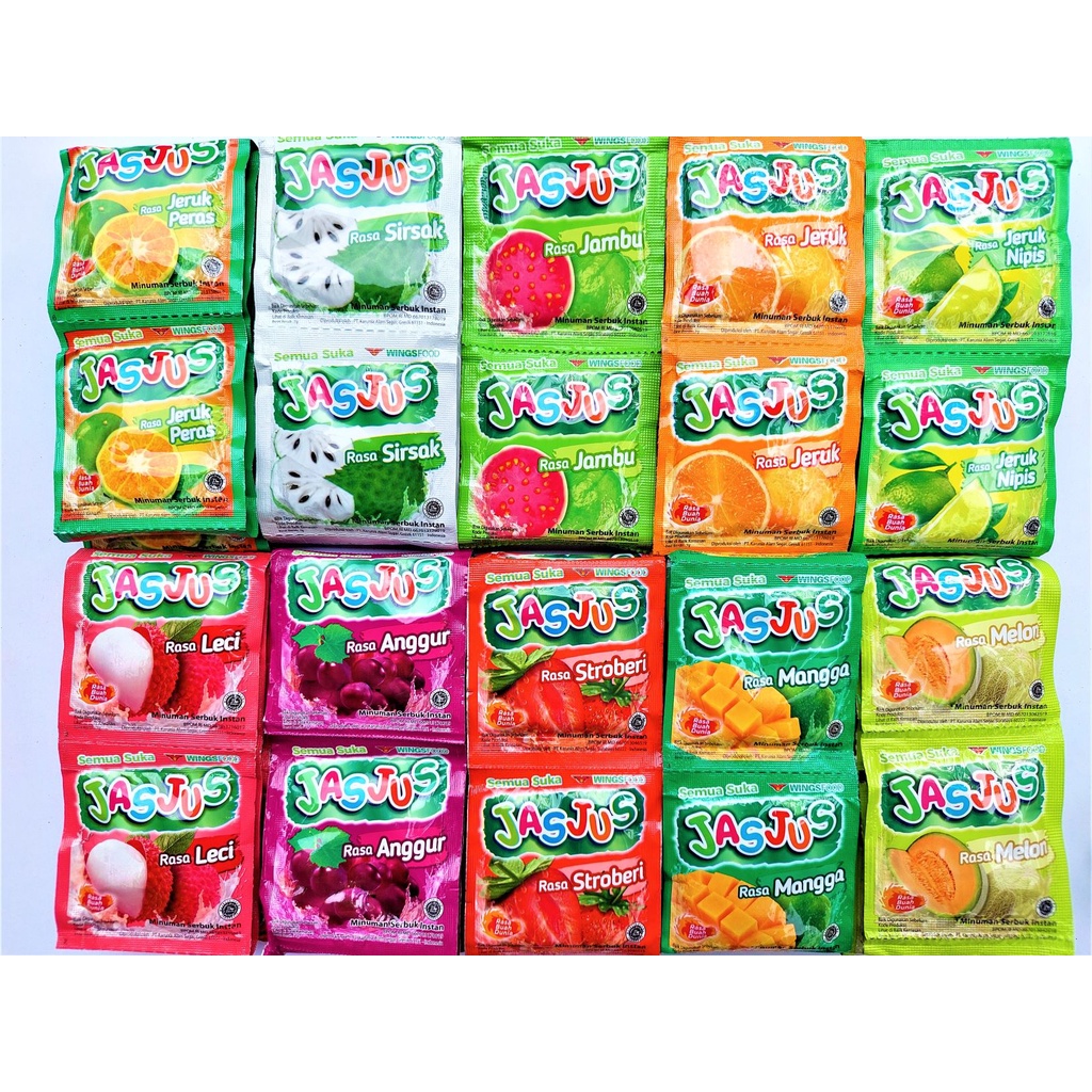 Jasjus Juice Instant Drink Powder Assorted Flavors JAS JUS (1Dozen)/JAS ...