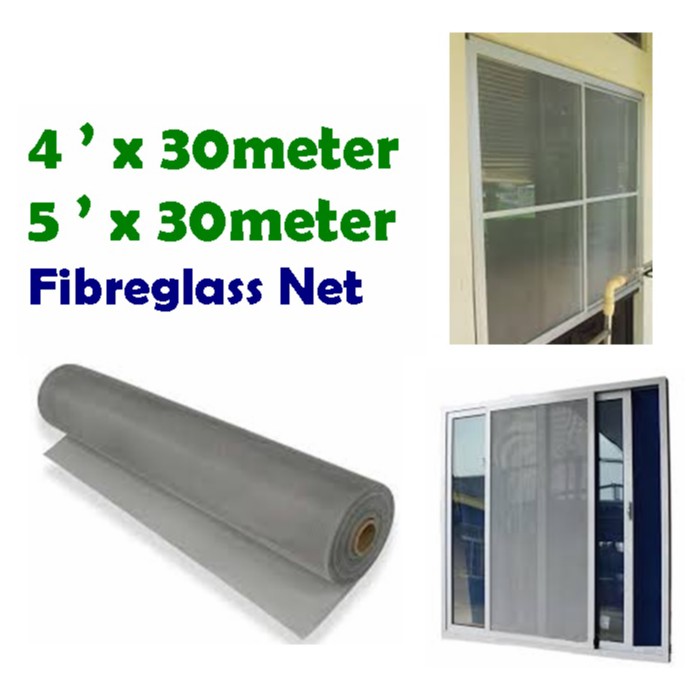 Fiberglass Netting Insect Screen Mosquito Fiber Net Mosquito Mesh (Grey ...