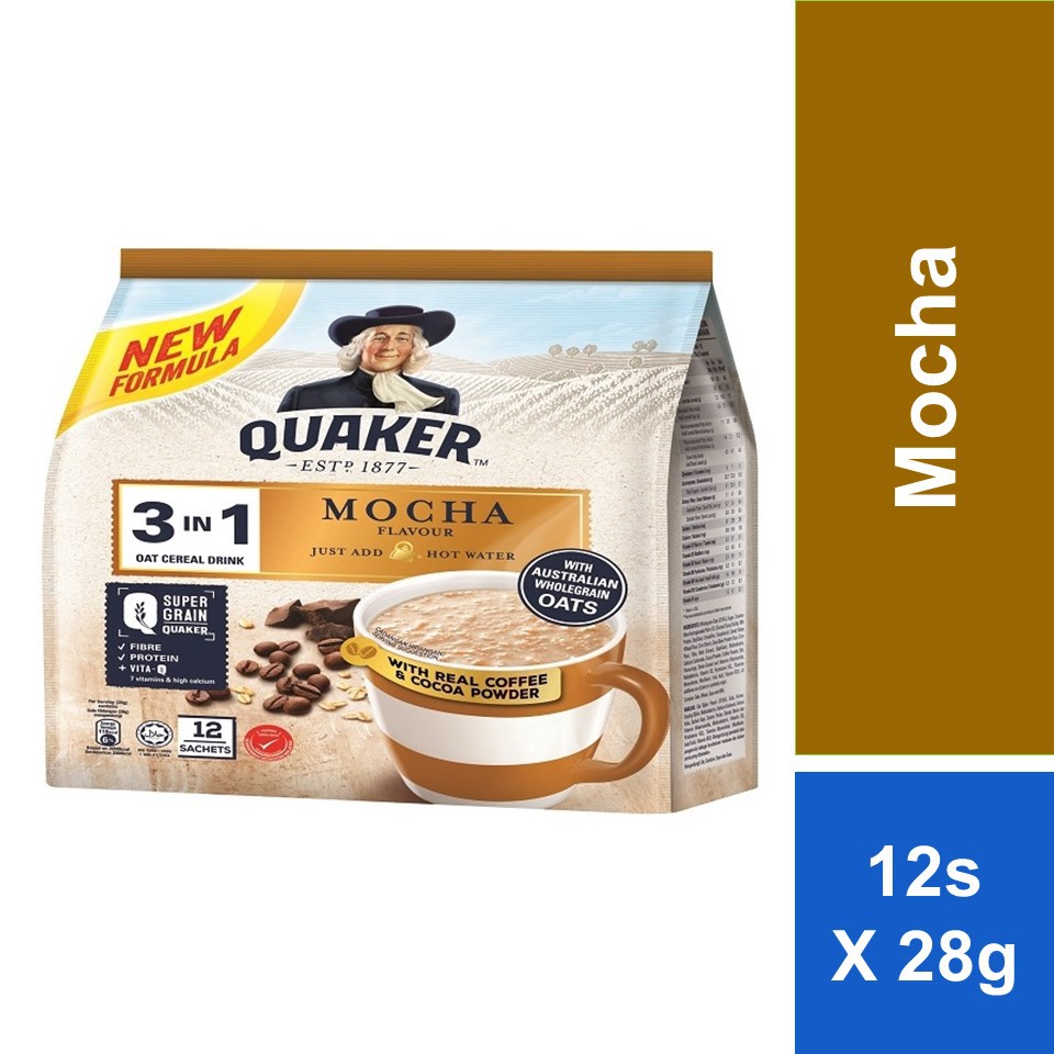 Quaker 3 In 1 Mocha 28g x 12s | Shopee Malaysia