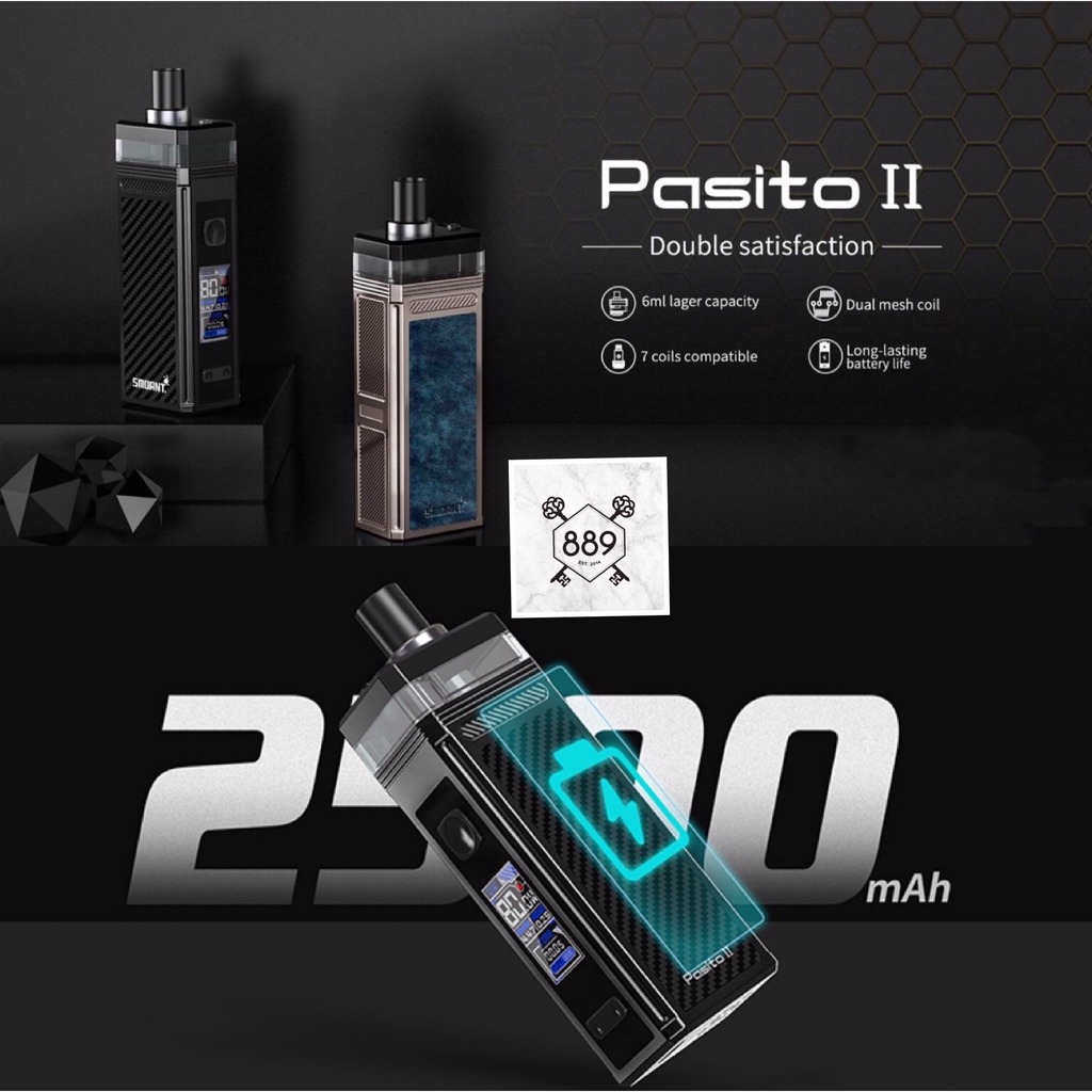 Original Smoant Pasito 2 II Pod System Kit 2500mAh 6ml large pod ...