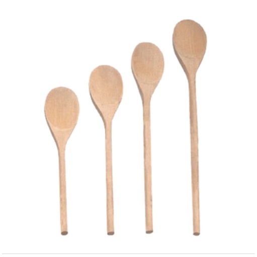 Natural Wood Cooking Long Wooden Spoon Spatula/Sudip Kayu (10"/12"/14 ...