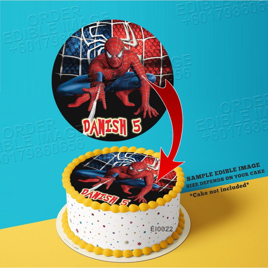 Printing EI Spiderman 3 Edible Image Print Cake Photo Icing Paper ...