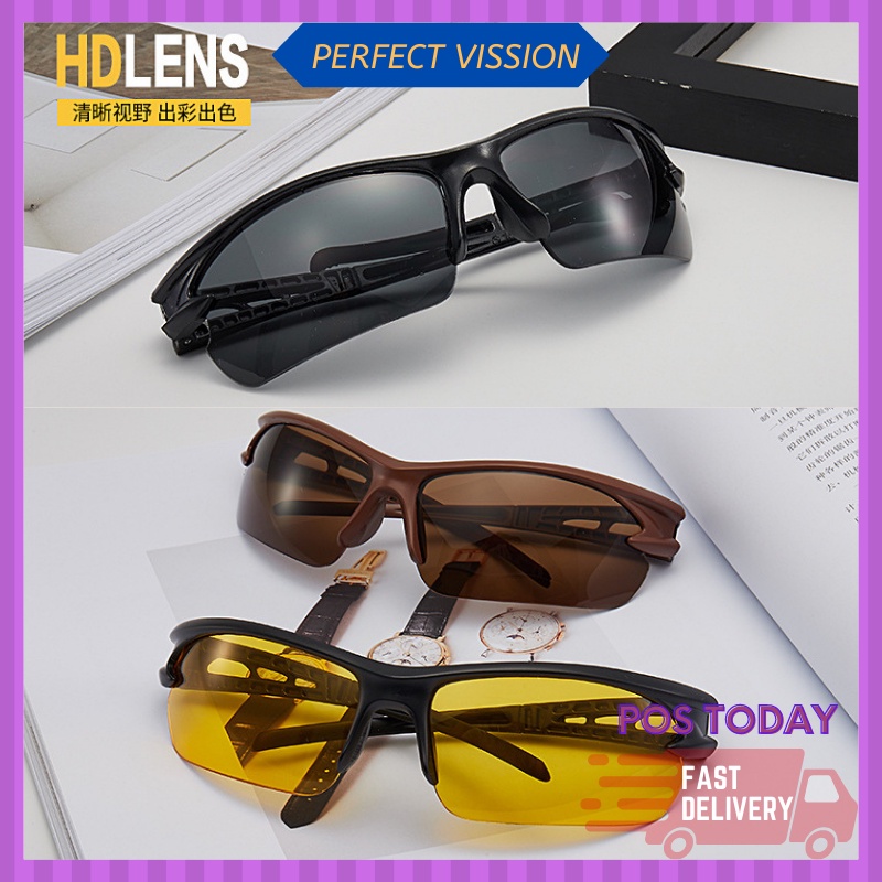 Sunglasses Men Anti UV Sunglass Spectacle Spec Mata Cermin Mata Hitam ...