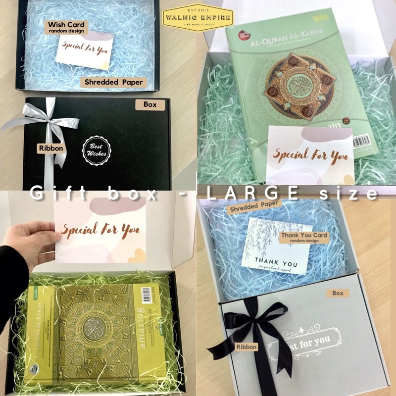 ADD ON: Basic Gift Box - LARGE ( Free : Wish Card + Shredded Paper ...