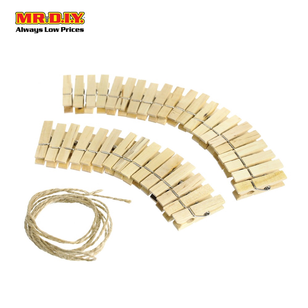 Plain Wooden Clip 36Pcs | Shopee Malaysia