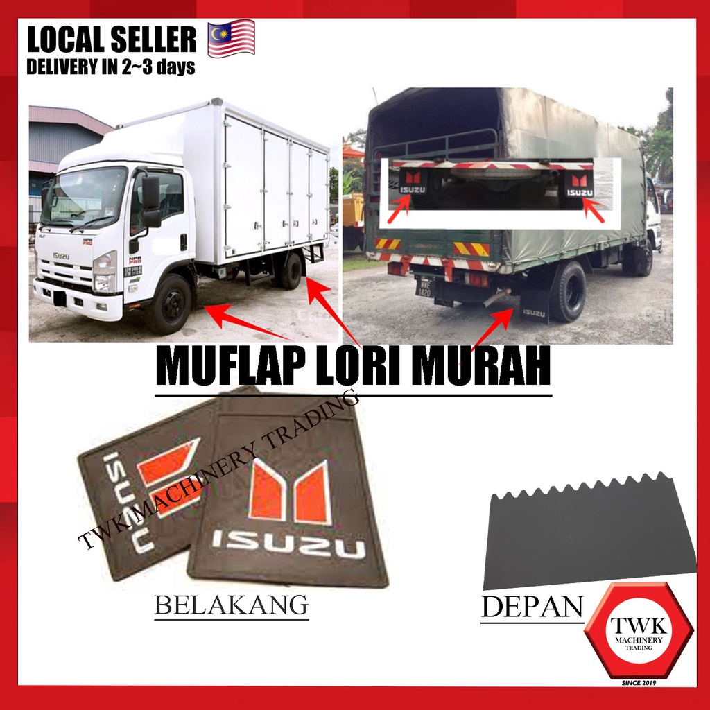 MUFLATE GETAH mudflap lorry MUDFLAP MUFLAD LORI LORRY 3 TON 5 TON DEPAN ...