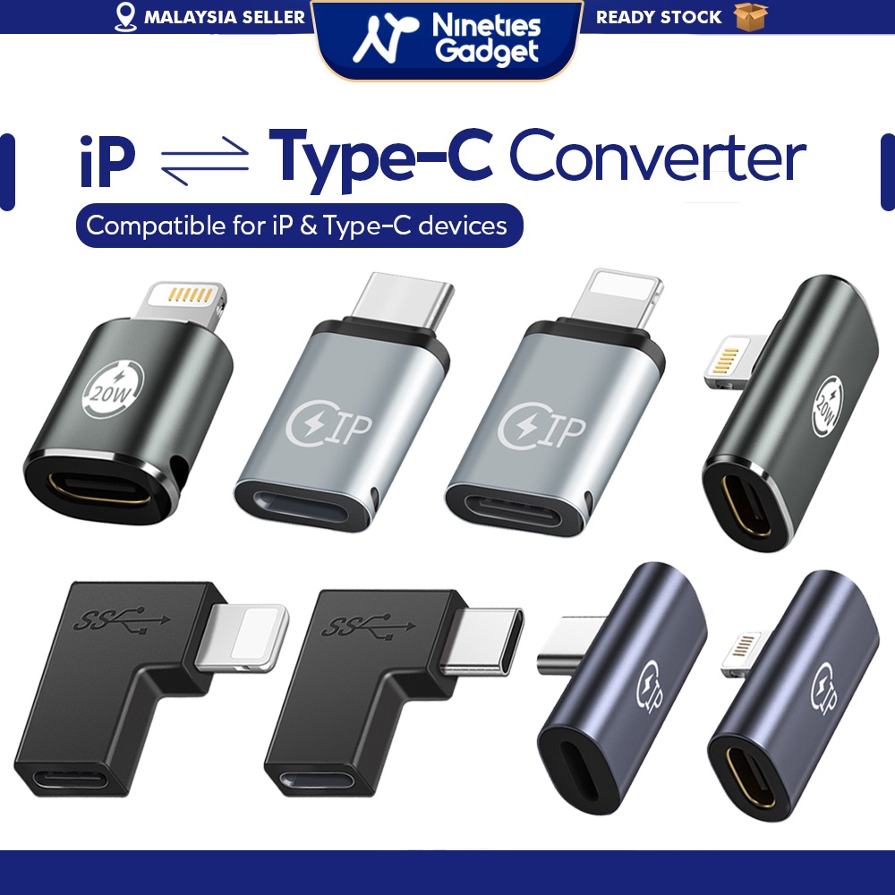 High Speed Type-C and iP Charging Converter Cable for Type C to iPh Light | Shopee Malaysia