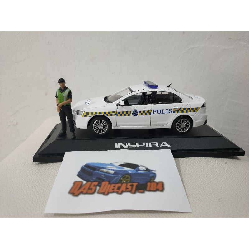 Proton Inspira diecast 1:32 POLIS PDRM / Putih ( Replika Kereta Polis ...